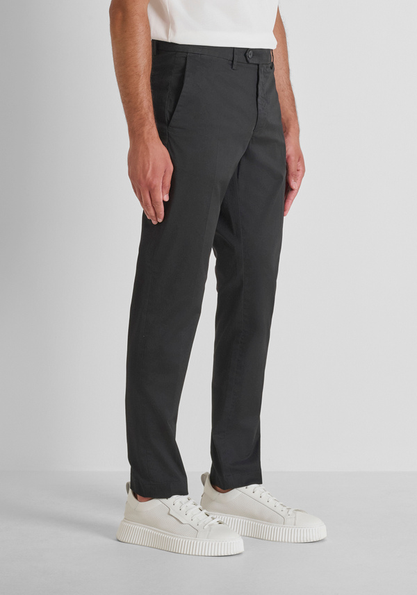 "MARK" SLIM-FIT TROUSERS IN STRETCH COTTON TWILL BLEND | Antony Morato