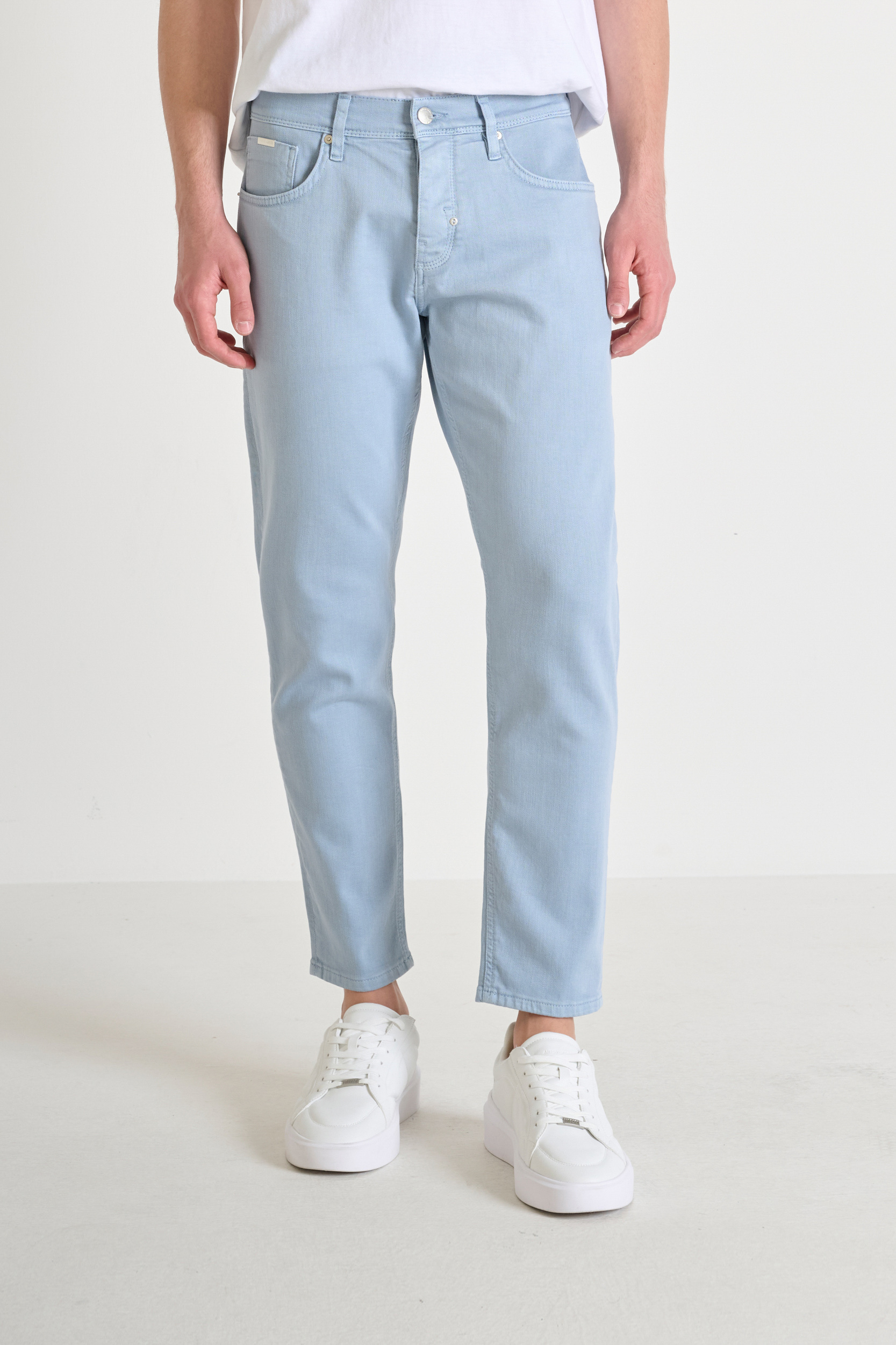 "ARGON" STRETCH DENIM SLIM FIT ANKLE LENGTH JEANS | Antony Morato