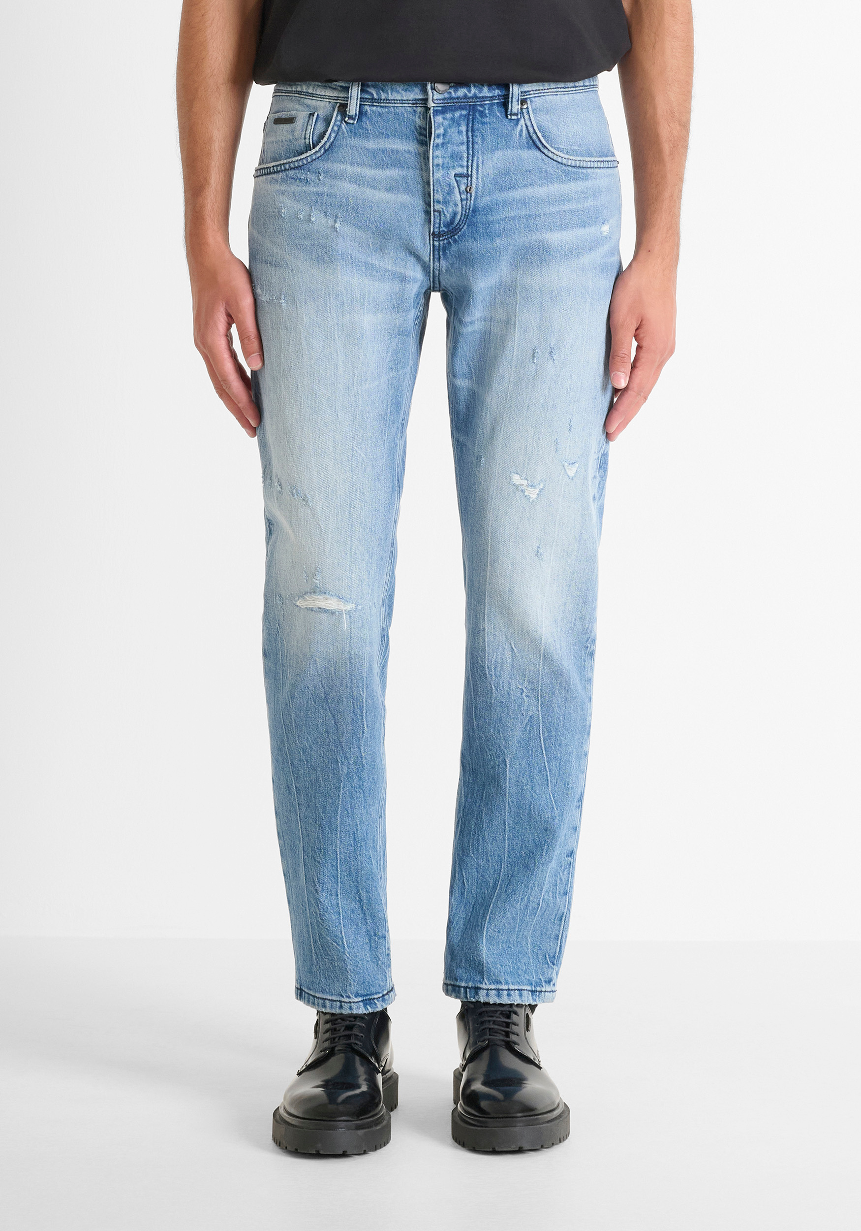 JEANS STRAIGHT FIT "CLEVE" CON LAVAGGIO CHIARO | Antony Morato
