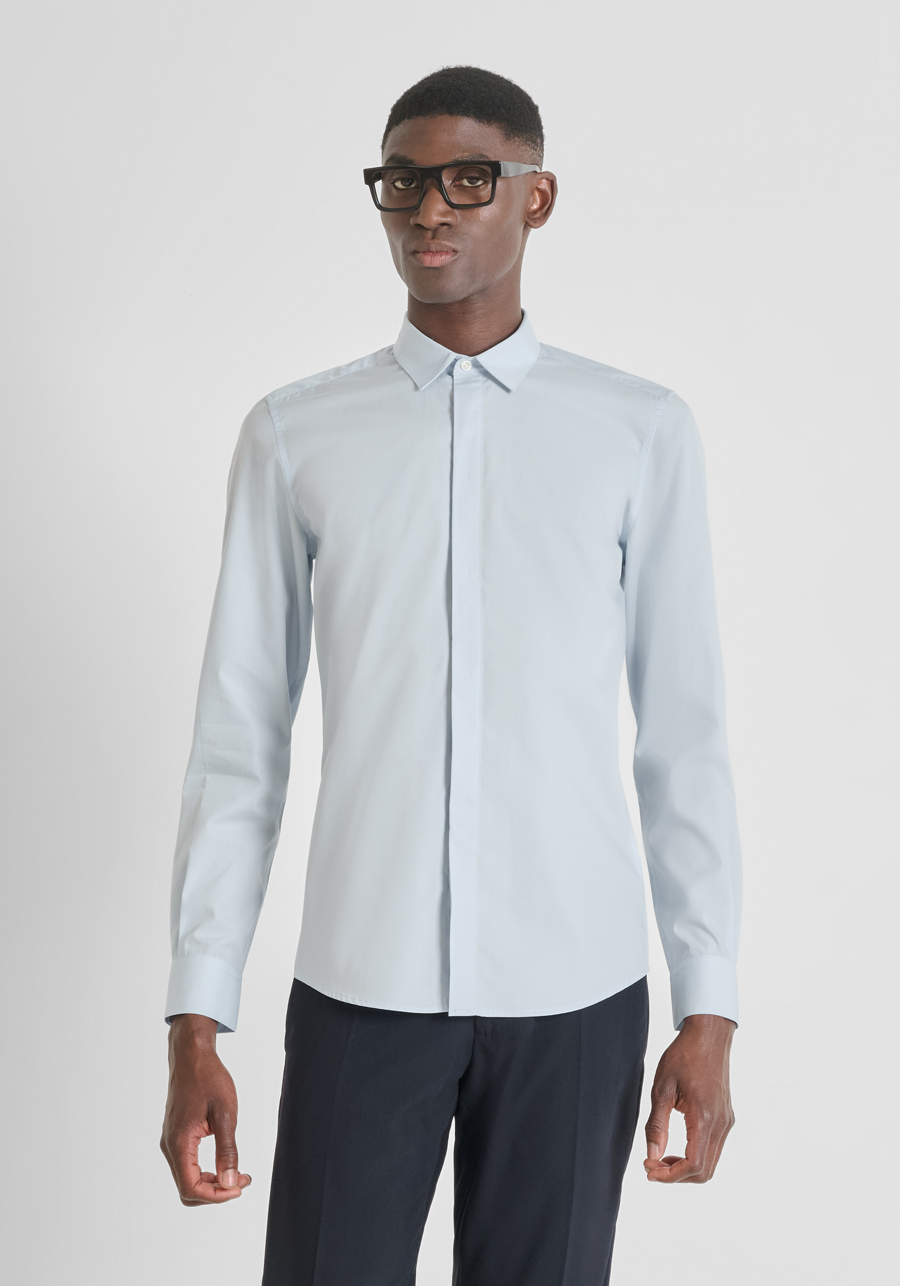 "LONDON" SOFT TOUCH COTTON SLIM FIT SHIRT | Antony Morato