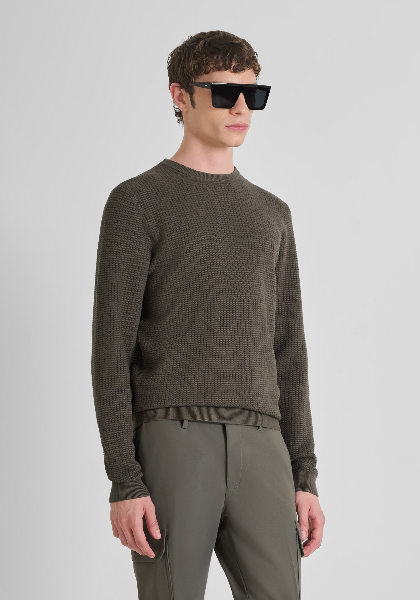 RELAXED FIT VISCOSE BLEND SWEATER | Antony Morato